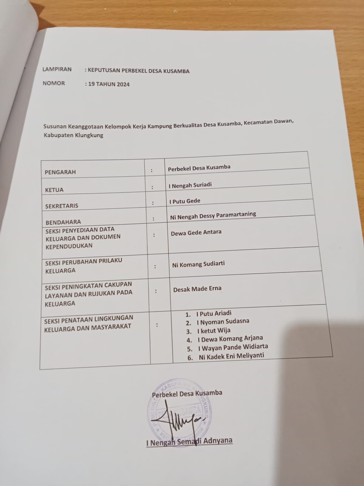 KAMPUNG KB DESA KUSAMBA